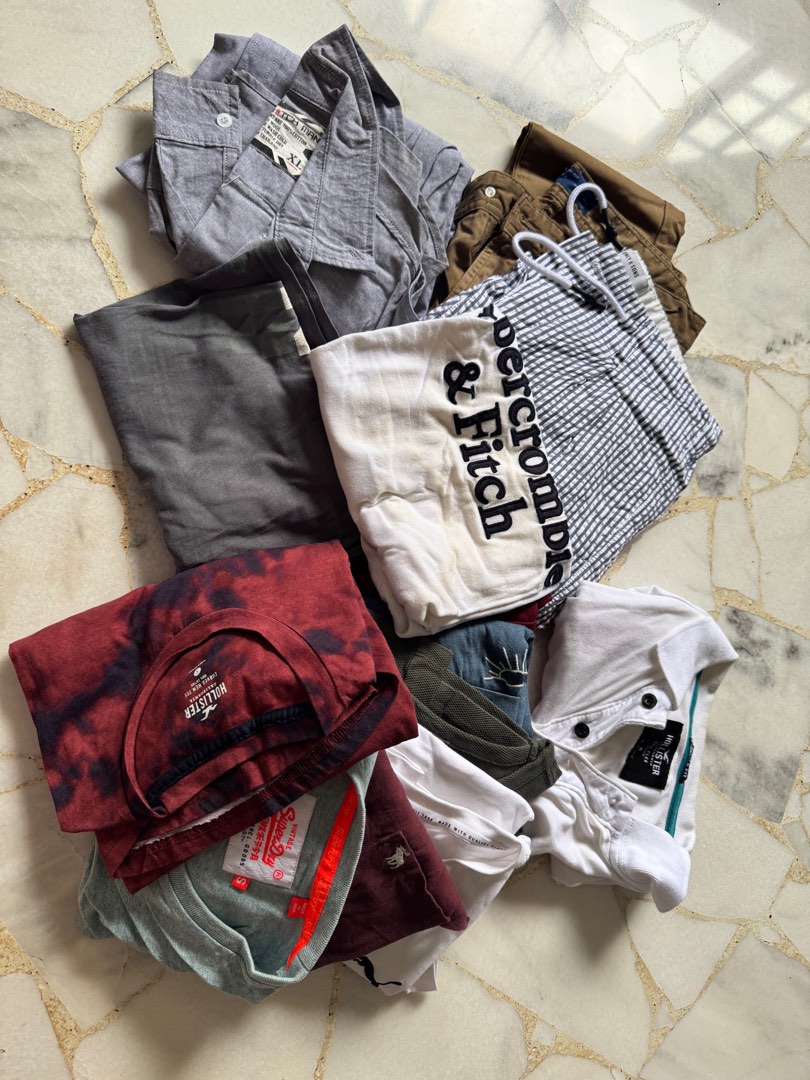 Men's Clothing Bundle - Hollister, Superdry, Abercrombie & Fitch, Men's ...