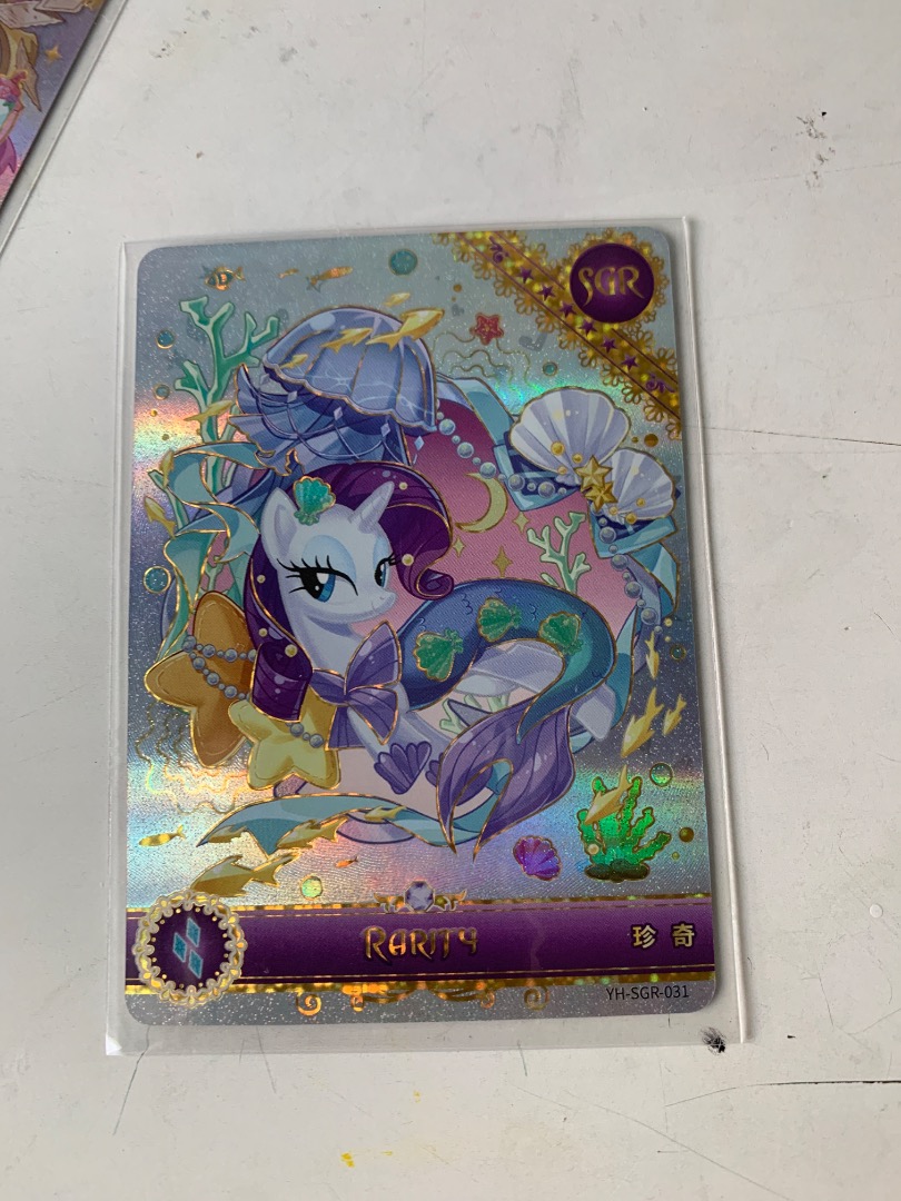 My Little Pony Rarity Mermaid 卡牌, 興趣及遊戲, 收藏品及紀念品, 明星周邊 - Carousell