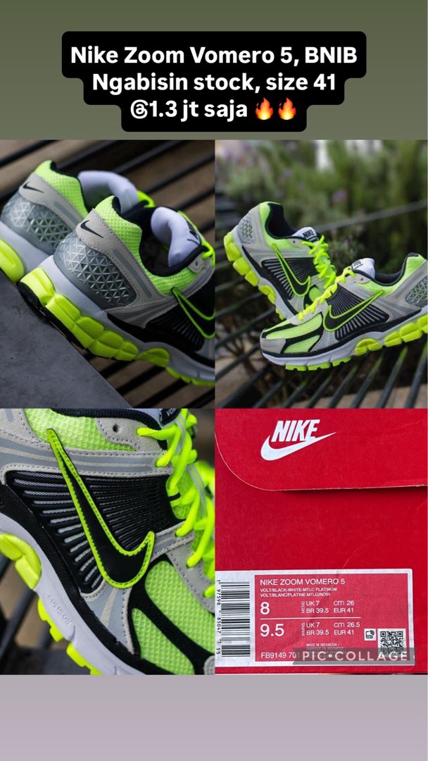 NIKE VOMERO ZOOM 5 not adidas samba gazelle v2k p 6000, Fesyen Pria ...