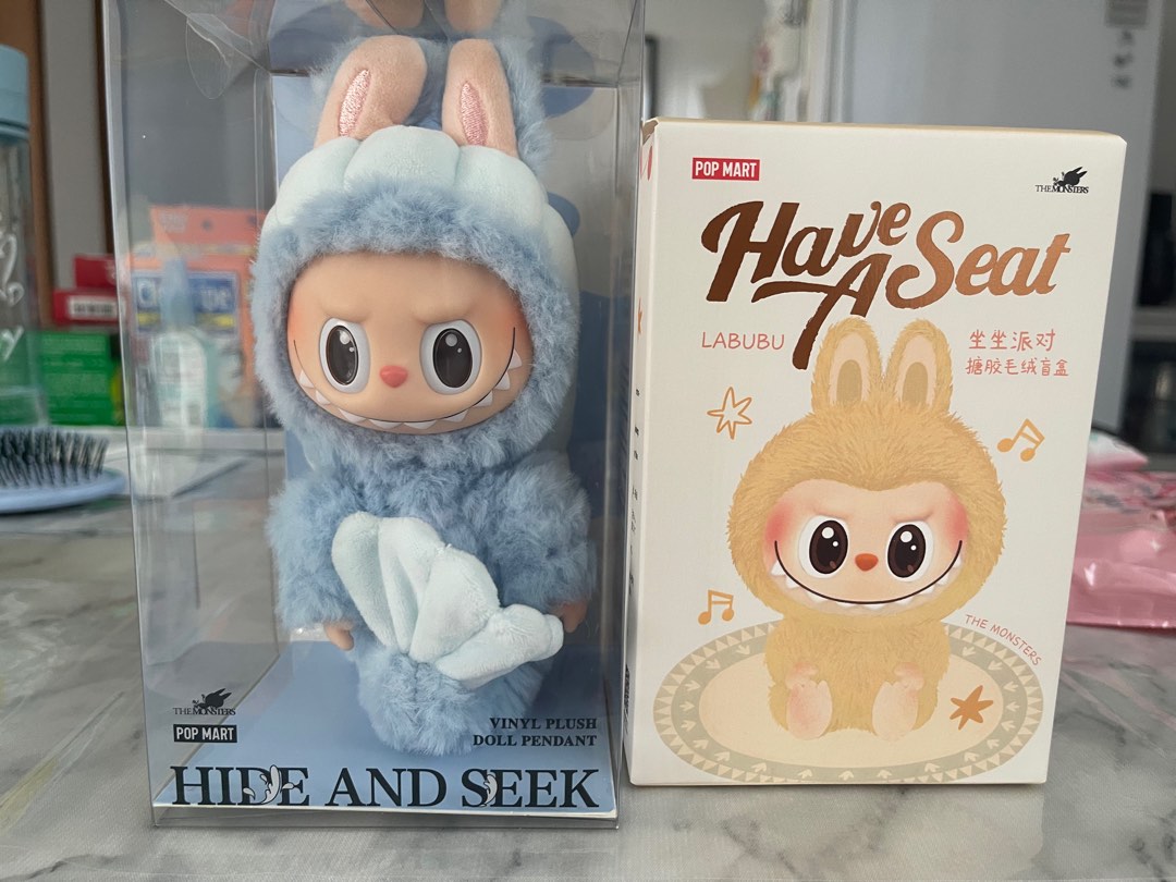 PWP popmart merbubu merlion labubu hide and seek and v2 have a seat ...