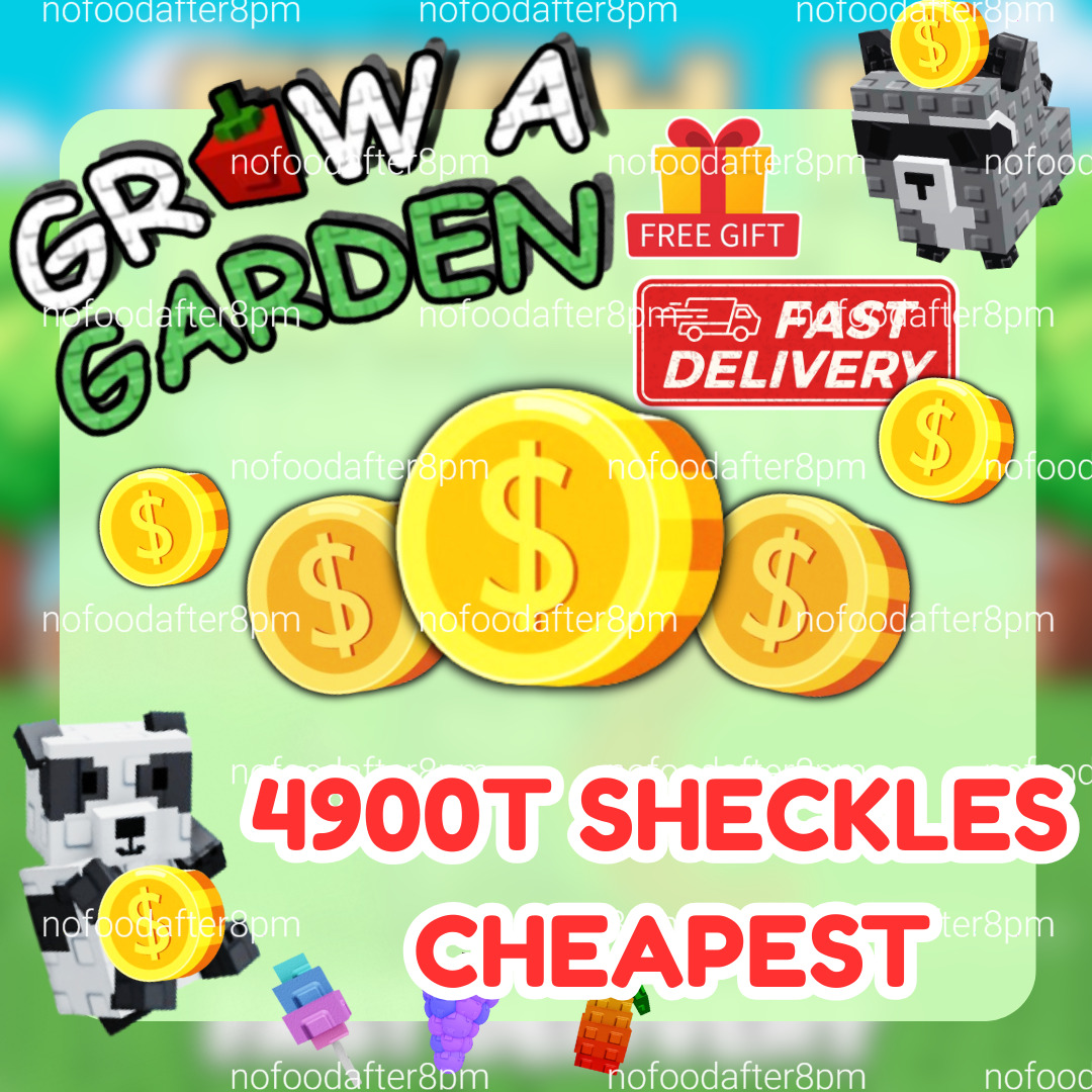 RM 2=4.9Q /4900T GROW A GARDEN SHECKLES ROBLOX CHEAPEST, Video Gaming ...