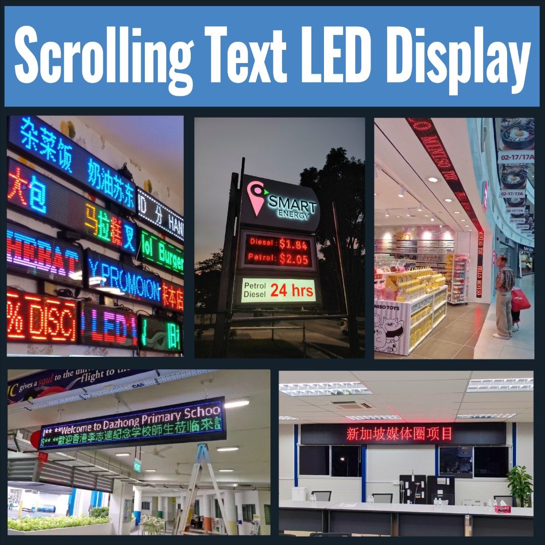 Scrolling Text LED Display - JX Signage, Computers & Tech, Office & Business Technology on Carousell