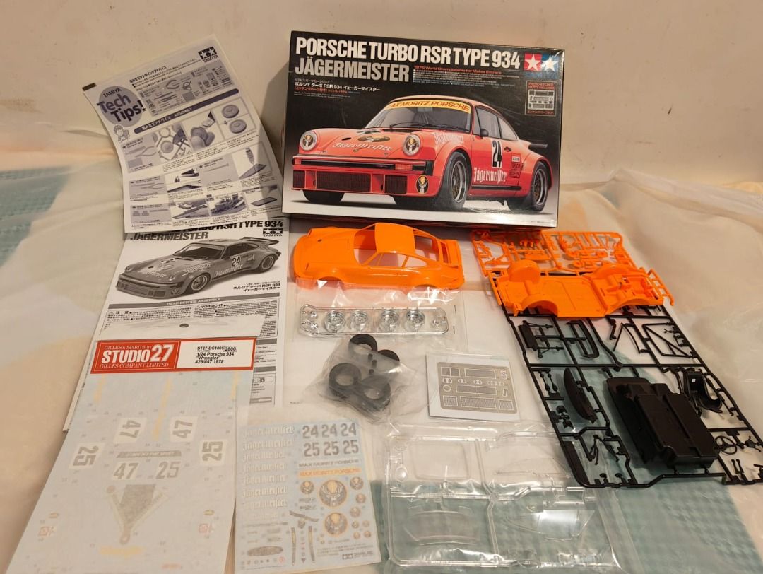 Tamiya 田宮 1/24 24328 Porsche Turbo RSR 934 Jägermeister 連蝕刻片 + 額外水貼 保時捷 ...