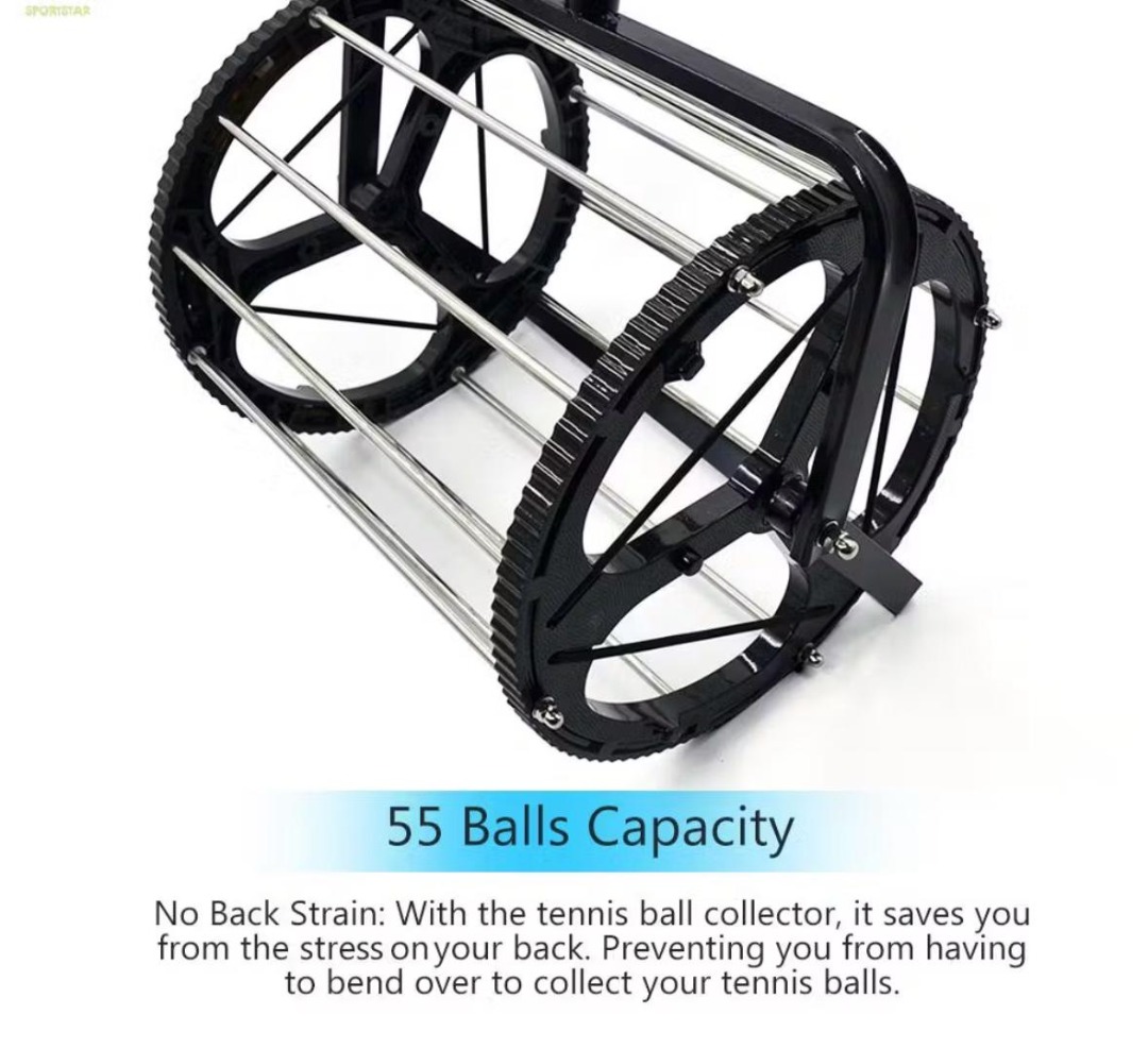 Tennis Ball Collector - 55 Ball Capacity, Sports Equipment, Sports ...