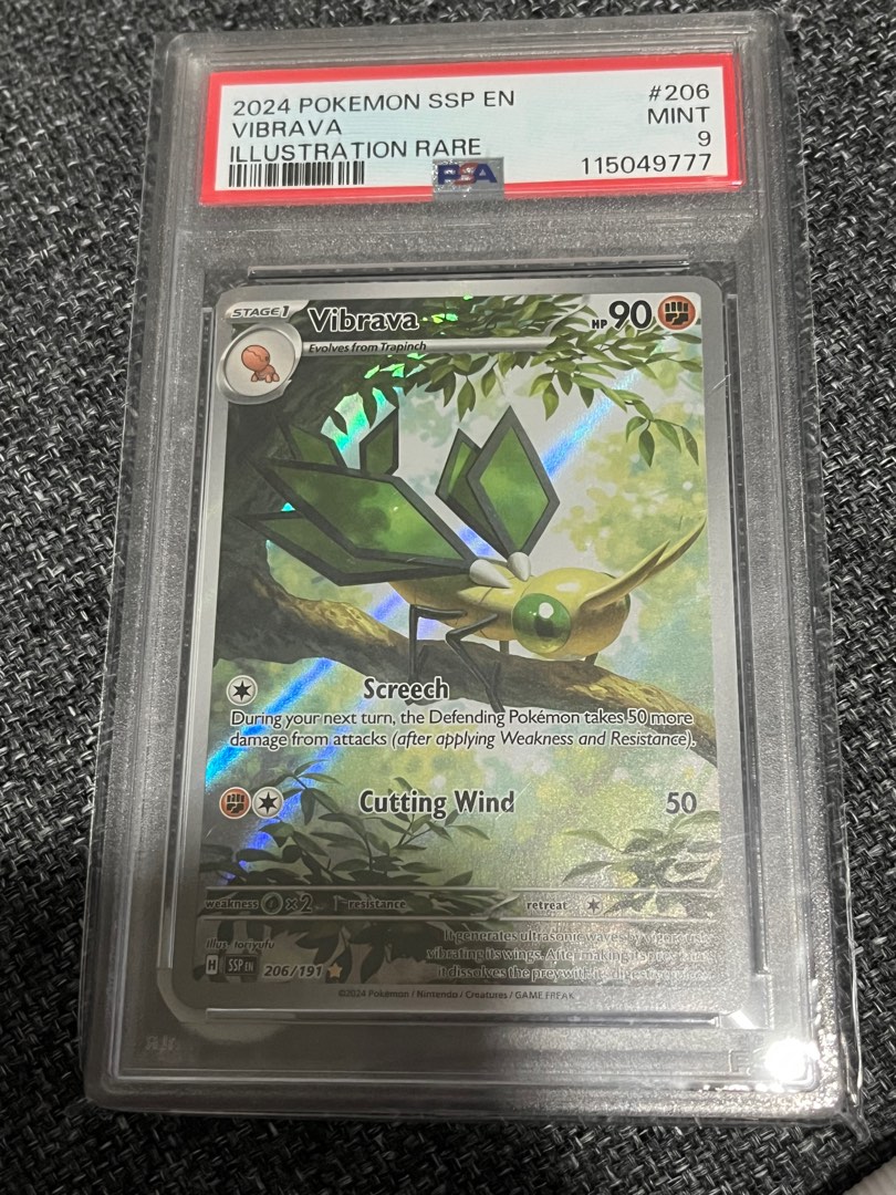 2024 Pokemon Vibrava Illustration Rare PSA 9, Hobbies & Toys, Toys ...