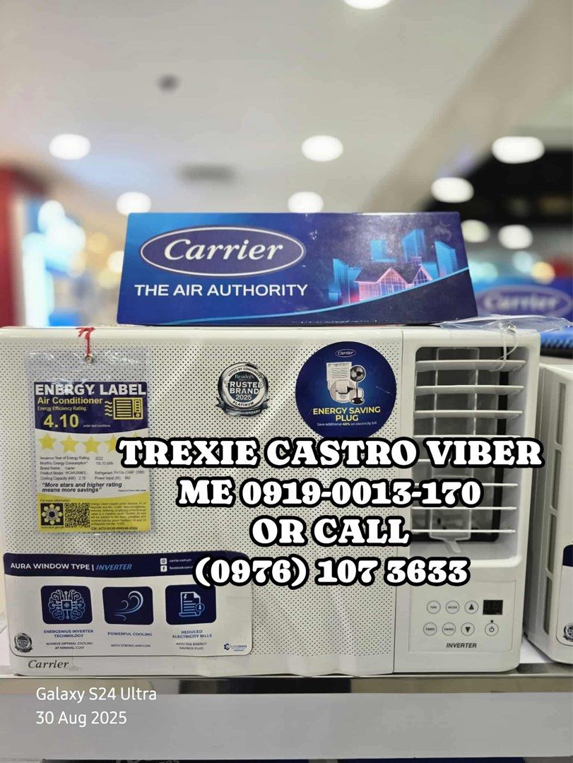 💙 CARRIER WINDOW TYPE FULL DC INVERTER AIRCON 💙, TV & Home Appliances, Air Conditioning and ...