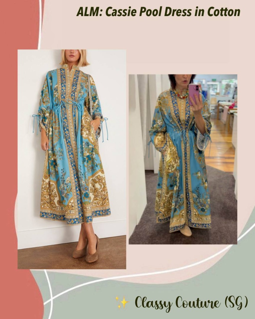 Alemais Cassie Pool Cotton Midi Dress, Women's Fashion, Dresses & Sets ...