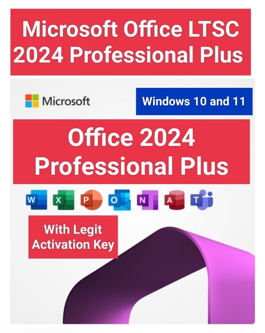 Authentic Microsoft Office LTSC 2019/2021/ 2024 Professional Plus With ...
