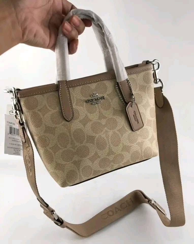 Coach Mini City Tote in Signature Canvas, Women's Fashion, Bags ...
