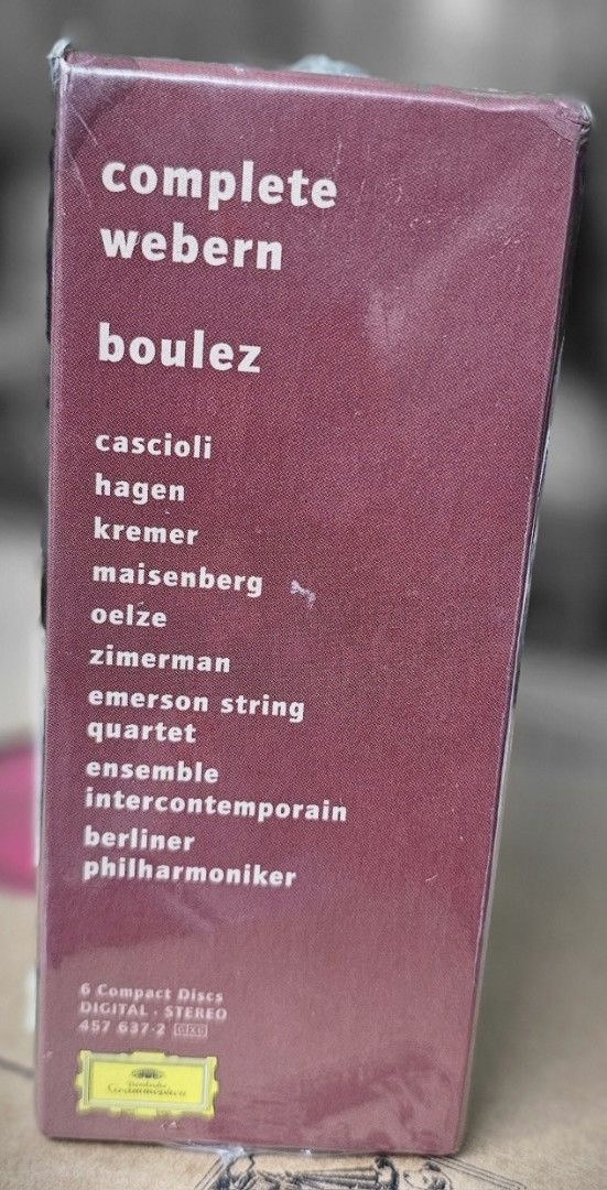 DG Complete Webern Boulez 6 CD Box Set, Hobbies & Toys, Music & Media ...