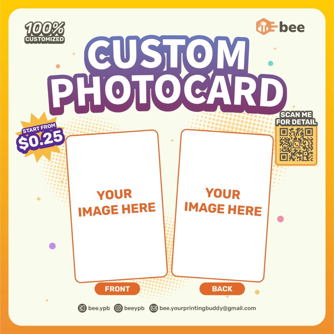 Custom Photocard Printing | Fansupport concert | print Customized KPOP ...