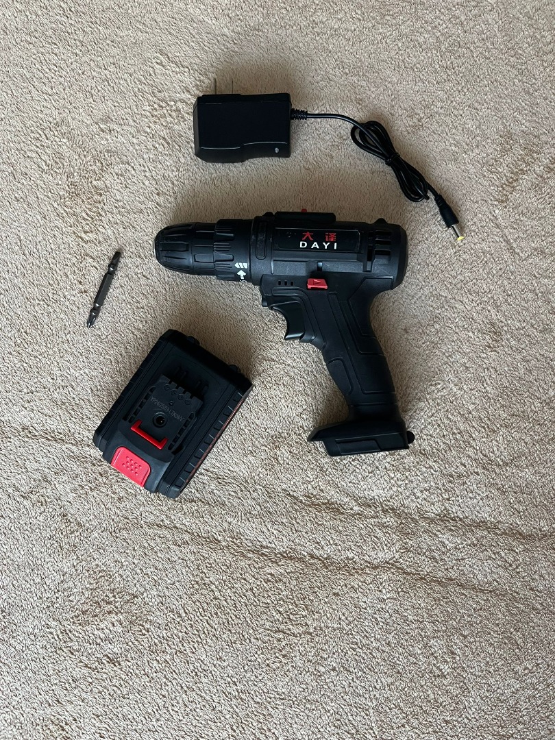 DAYI Cordless Drill with Battery and Charger, Furniture & Home Living ...