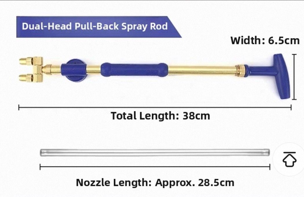 Dual-Head Pull-Back Spray Rod, Furniture & Home Living, Cleaning ...