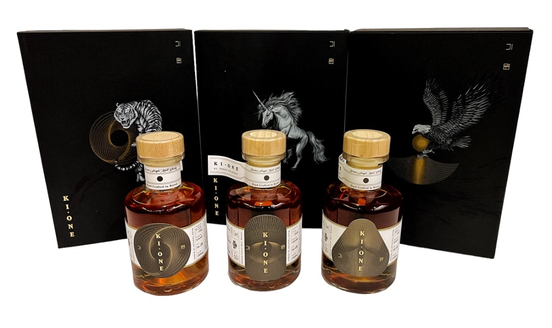 Ki One Limited Eds. Korean Single Malt Whisky Trilogy (Tiger/Unicorn ...