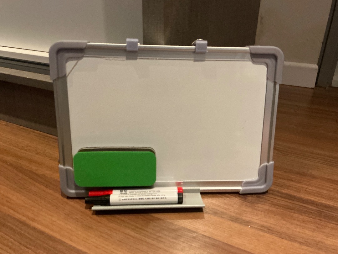 Little Whiteboard with Duster and 2 Pens, Hobbies & Toys, Stationery ...