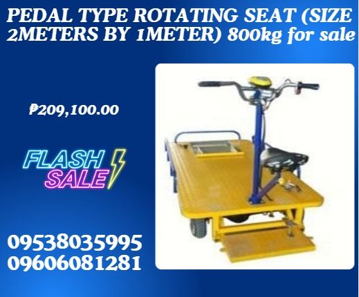 PEDAL TYPE ROTATING SEAT (SIZE 2METERS BY 1METER) 800kg for sale ...