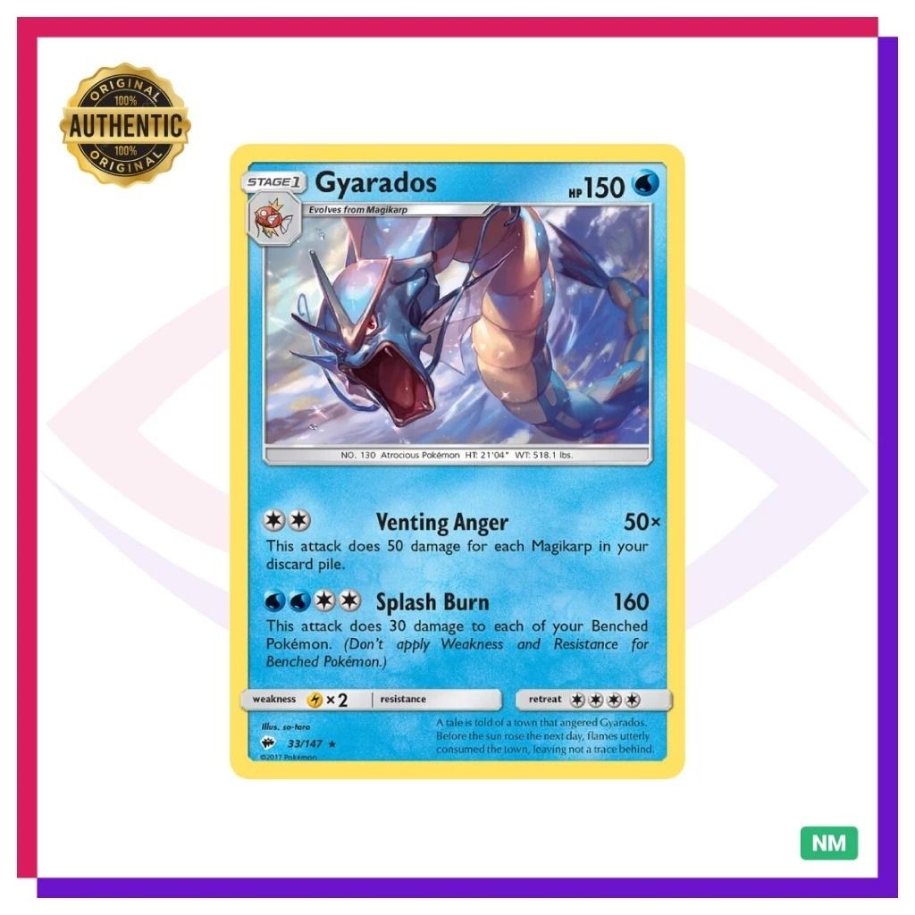 Pokemon TCG Gyarados | Reverse Foil | R | 33/147 | EN, Hobbies & Toys ...