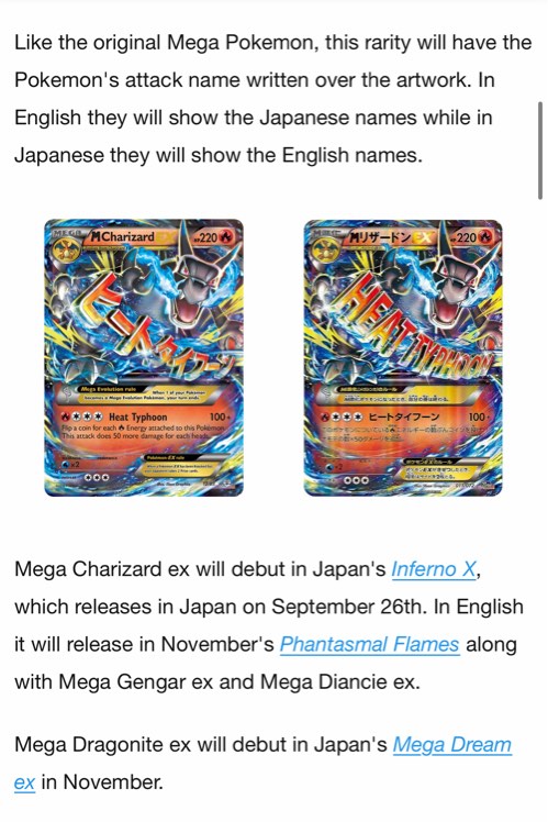 (Preorder now opened) Mega Charizard EX Pokemon Card, Hobbies & Toys ...