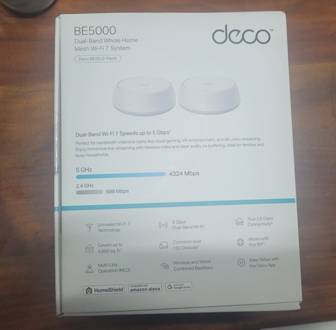 TP-Link Deco BE5000 Dual-Band Mesh Wi-Fi 7 2-Pc System, Computers ...