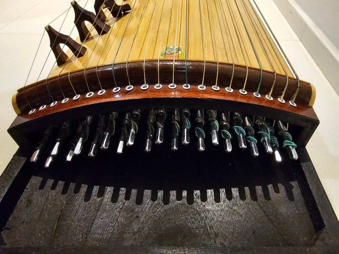 Vintage Chinese Guzheng Zither with Carved Details, Hobbies & Toys ...