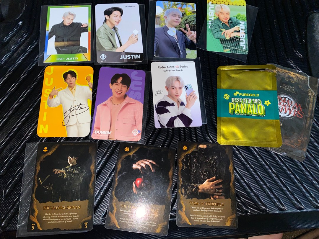 10 pieces SB19 JUSTIN OFFICIAL PHOTOCARD SET (1 Pc wet signed), Hobbies ...