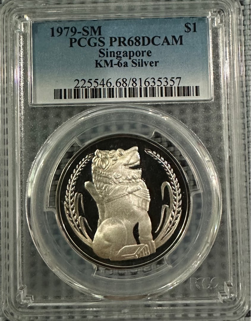1979 & 1977 Singapore Merlion Silver Proof $1 PCGS PF68 DCAM, Hobbies & Toys, Memorabilia ...