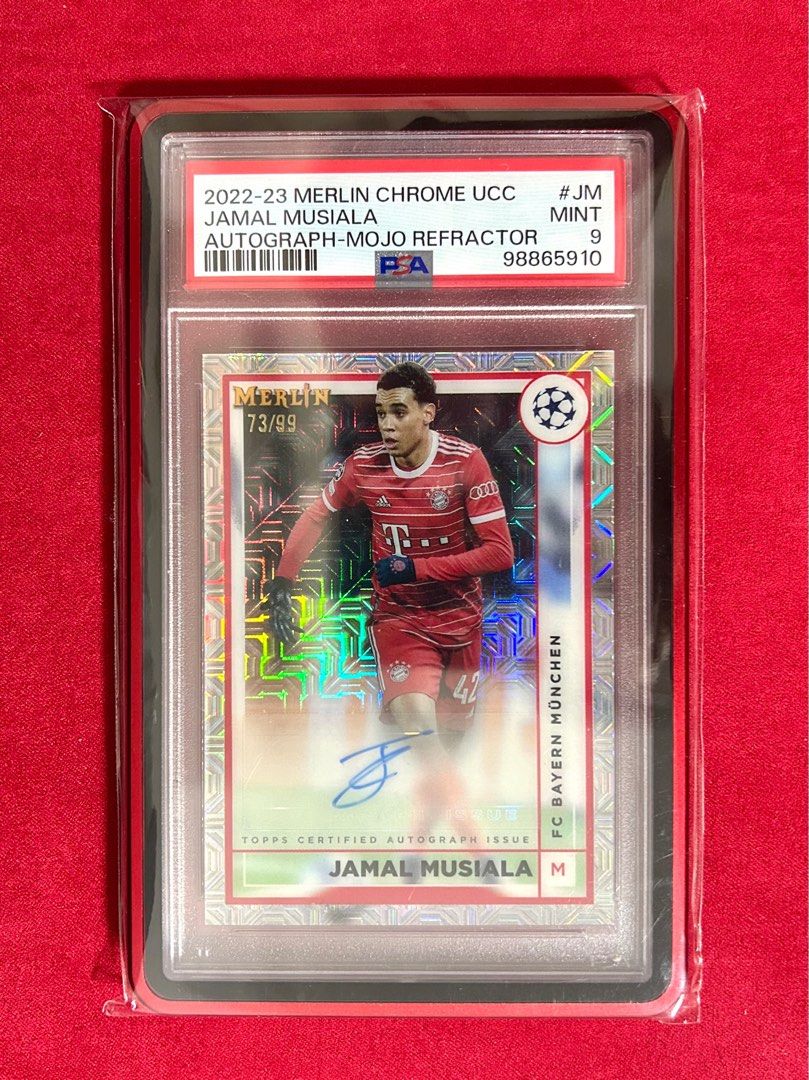 2022-23 Merlin Chrome UCC Jamal Musiala Auto Refractor /99 Bayern ...