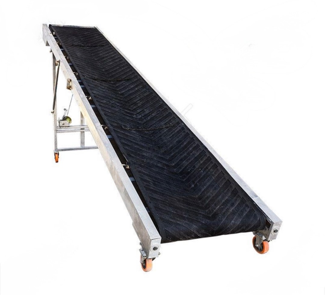 3m length Foldable Lifting Conveyor Belt Loading Unloading Lorry Dedak ...
