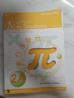 中二數學練習 Able Students 2B, 興趣及遊戲, 書本 & 文具, 教科書 - Carousell