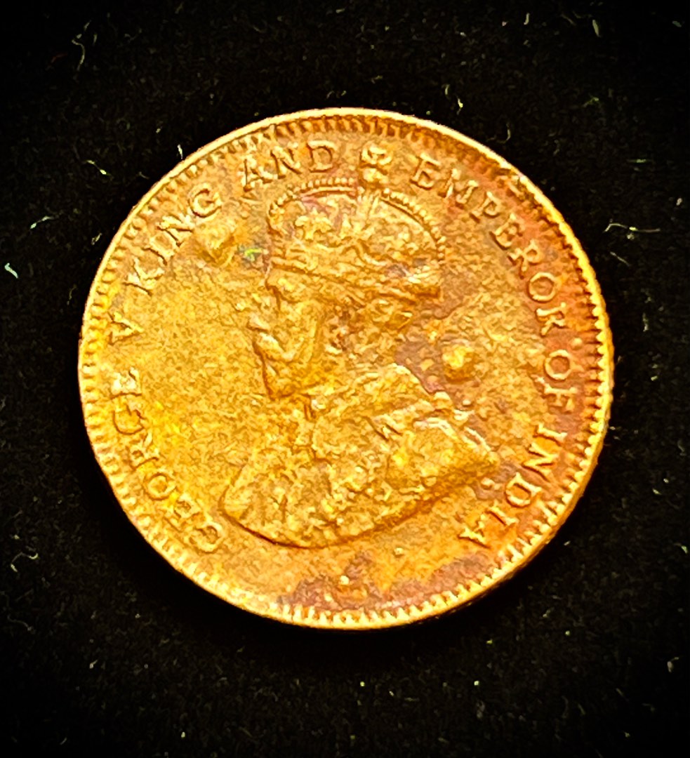 1916 Olden British Straits Settlements King George Quarter ¼-Cents ...