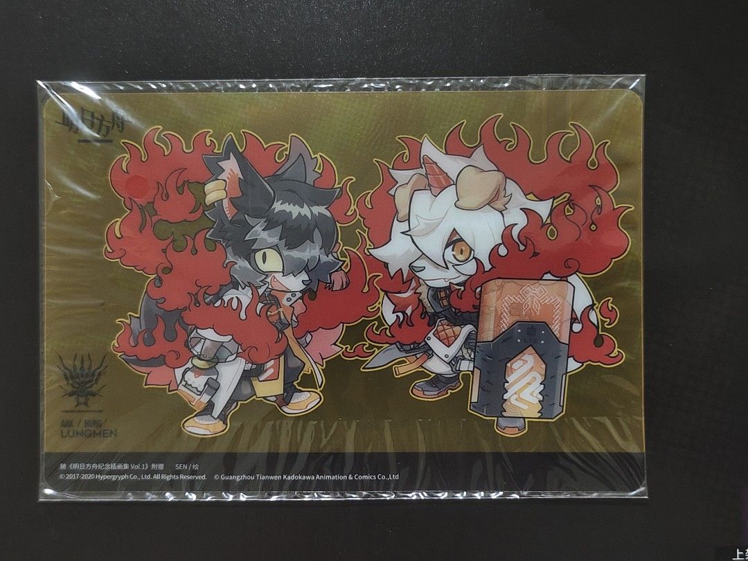 ARKNIGHTS | Hung & Aak translucent photocard (from illustration ...