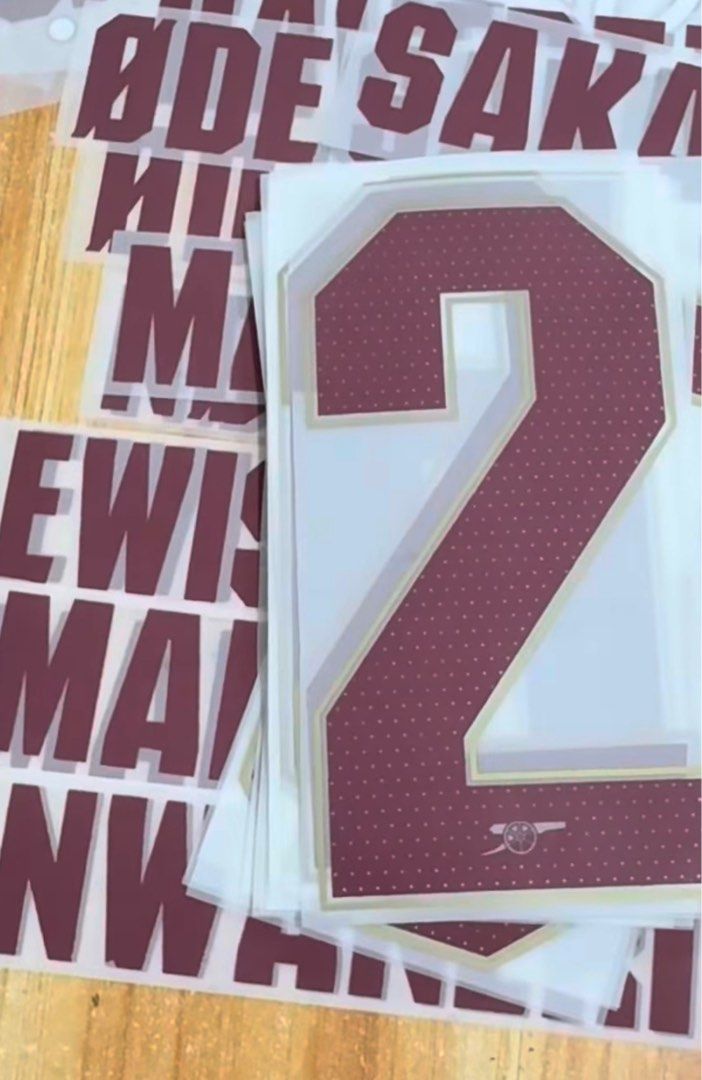 Arsenal Jersey Name and Number Sets 25/26 third kit, Men's Fashion ...