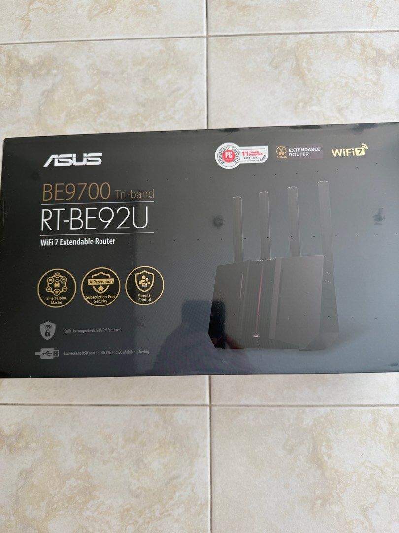 ASUS BE9700 Tri-band RT-BE92U WiFi 7 Extendable Router, Computers ...