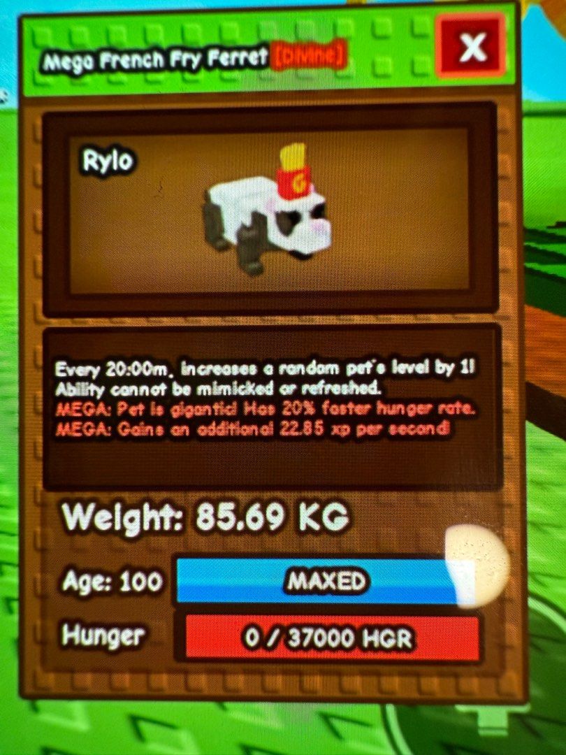 Cheapest Titanic Mega French Fry Ferret (Divine) grow a garden - Rylo ...