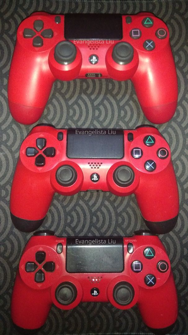 DS4 Red V1 and V2, Video Gaming, Gaming Accessories, Controllers on ...