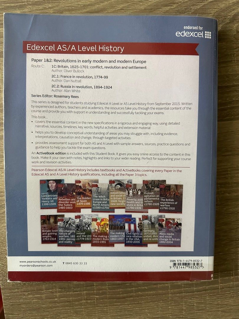 Edexcel AS/A Level History Textbook, 興趣及遊戲, 書本 & 文具, 教科書 - Carousell
