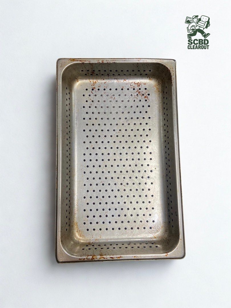 Food pan lubang stainless steel, Kitchen & Appliances di Carousell