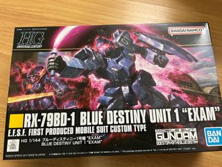 Hg blue destiny unit 3 metallic gloss injection version Bandai event ...