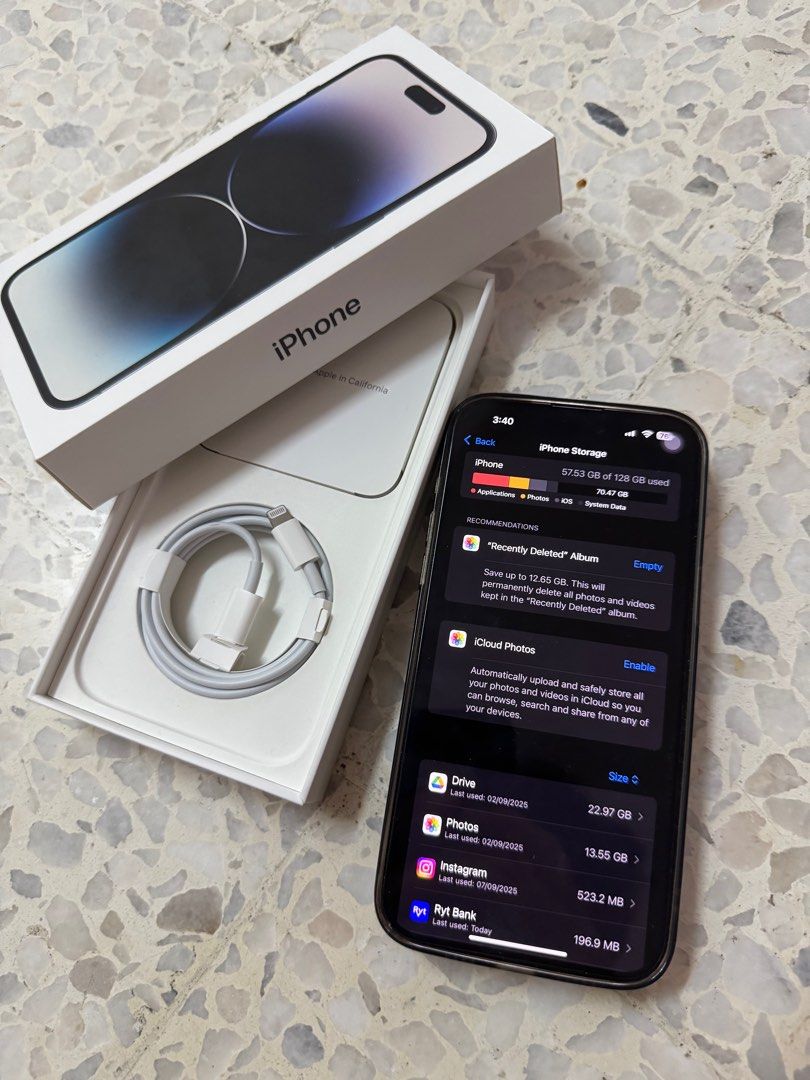 iPhone 14 Pro Max Space Black 128GB, Mobile Phones & Gadgets, Mobile ...