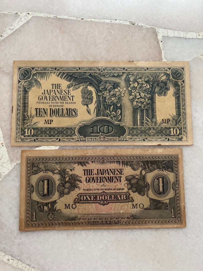 Japanese Occupation World War 2 Malaya Old Currency Old Notes Banana ...