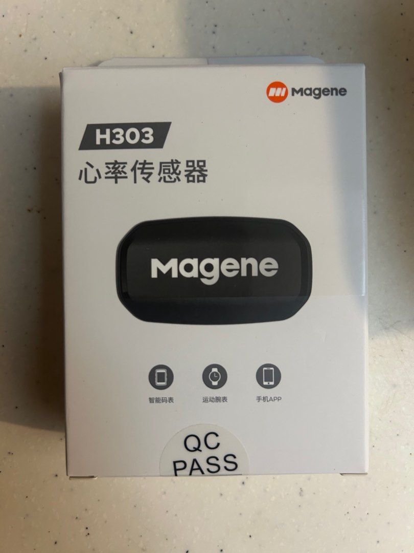 Magene H303 Chest Heart Rate Sensor, 運動產品, 運動與健身, 運動與健身 - 有氧健身器材 ...