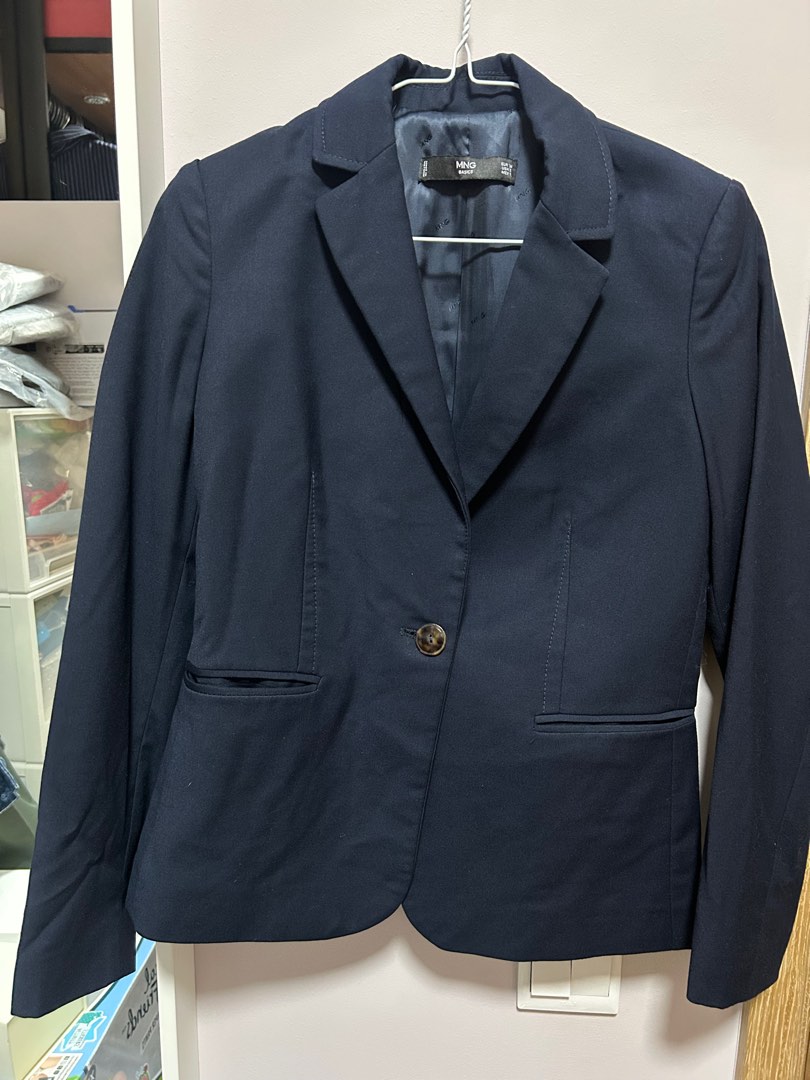 Mango Navy Blazer, Women's Fashion, Coats, Jackets and Outerwear on ...