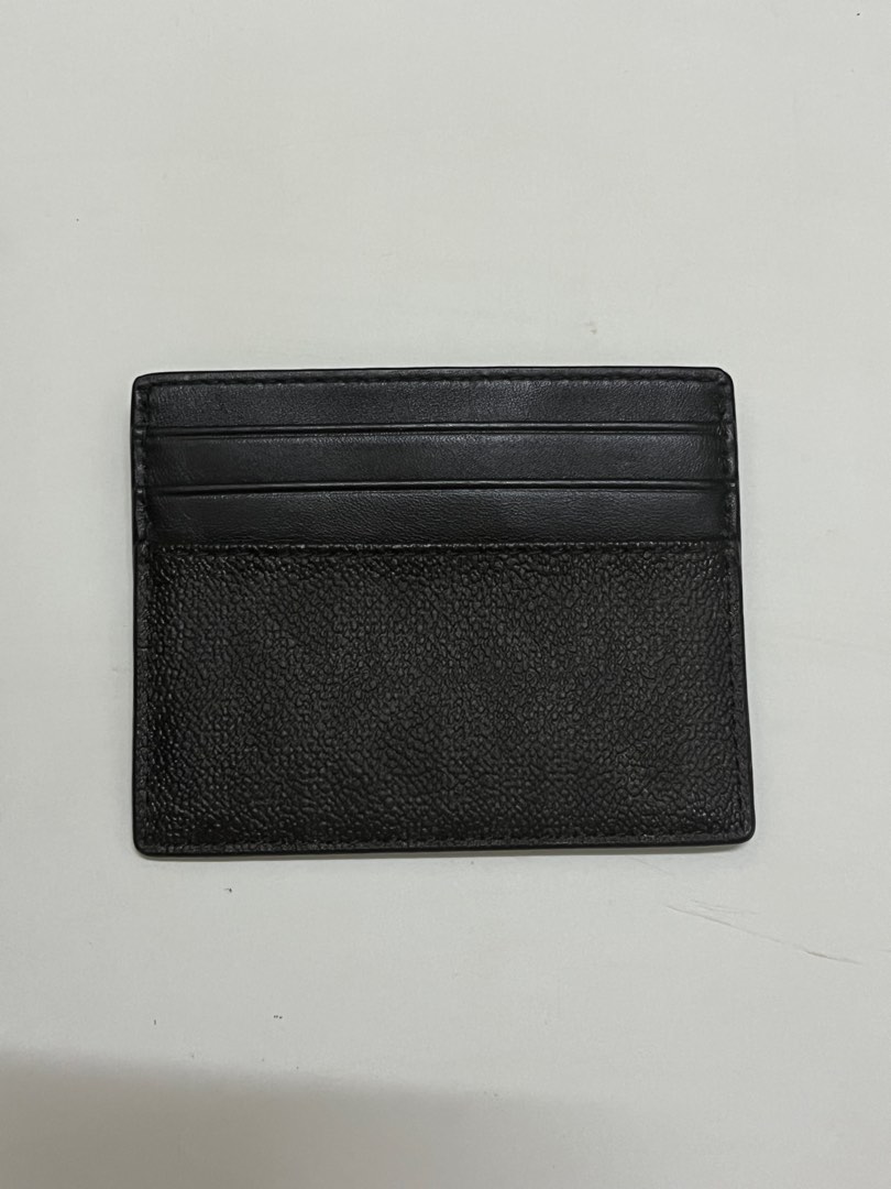 Michael Kors Card Holder Business Card Wallet Brown Signature Logo Mini ...