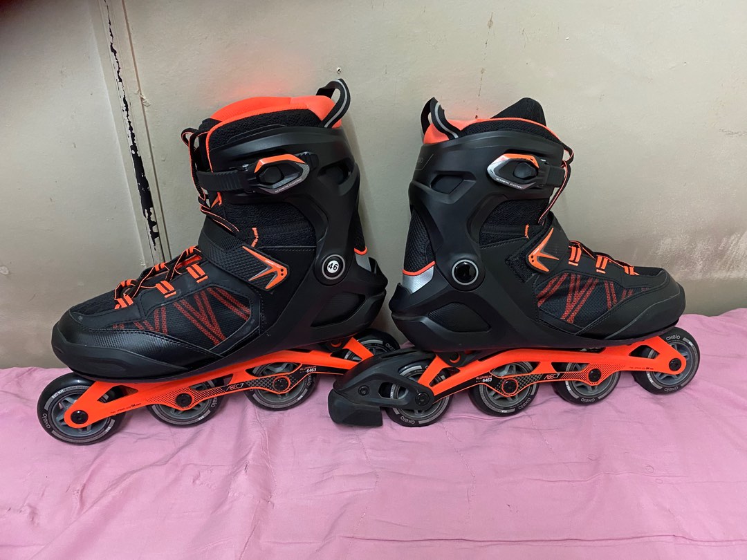 Oxelo Inline Skates - Black and Orange, Sports Equipment, Sports ...