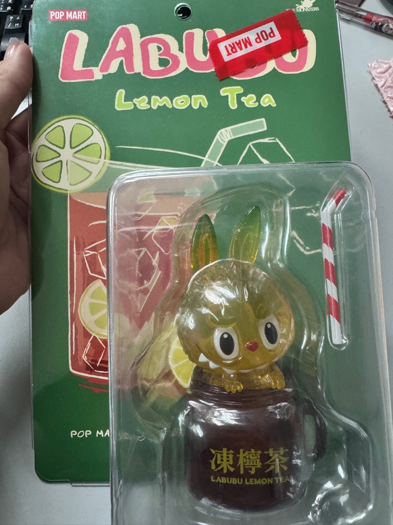 POP MART LABUBU Lemon Tea 公仔, 興趣及遊戲, 玩具 & 遊戲類 - Carousell