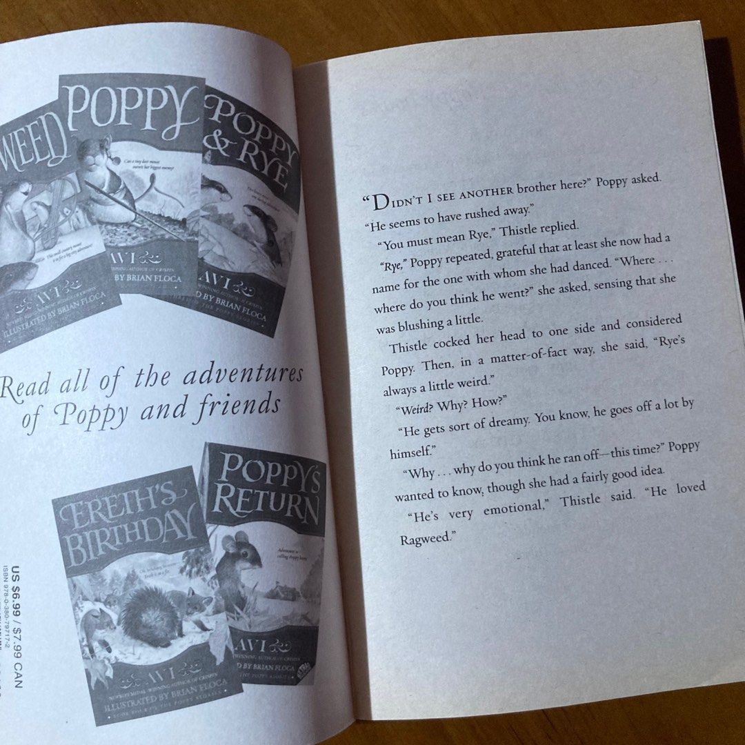 Poppy & Rye by AVI, Illustrated by Brian Floca (Middle Grade), Hobbies ...