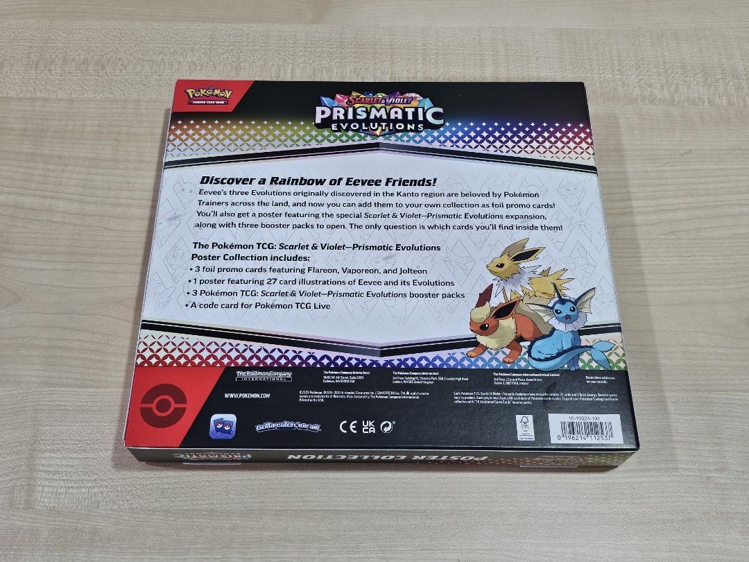 Pokemon Prismatic Evolutions Poster Collection, Hobbies & Toys, Toys ...