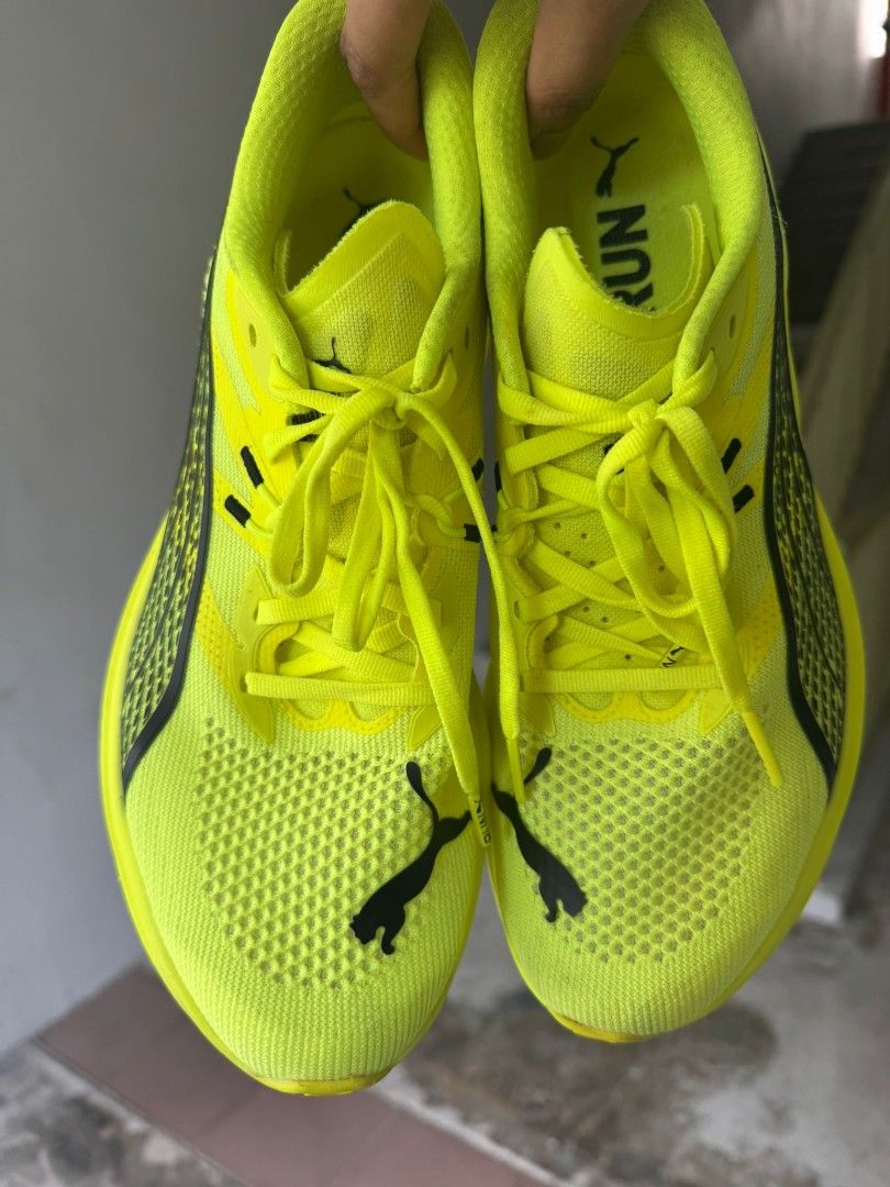 Puma Deviate Nitro Running Shoes - Neon Yellow - US 9, Men's Fashion ...