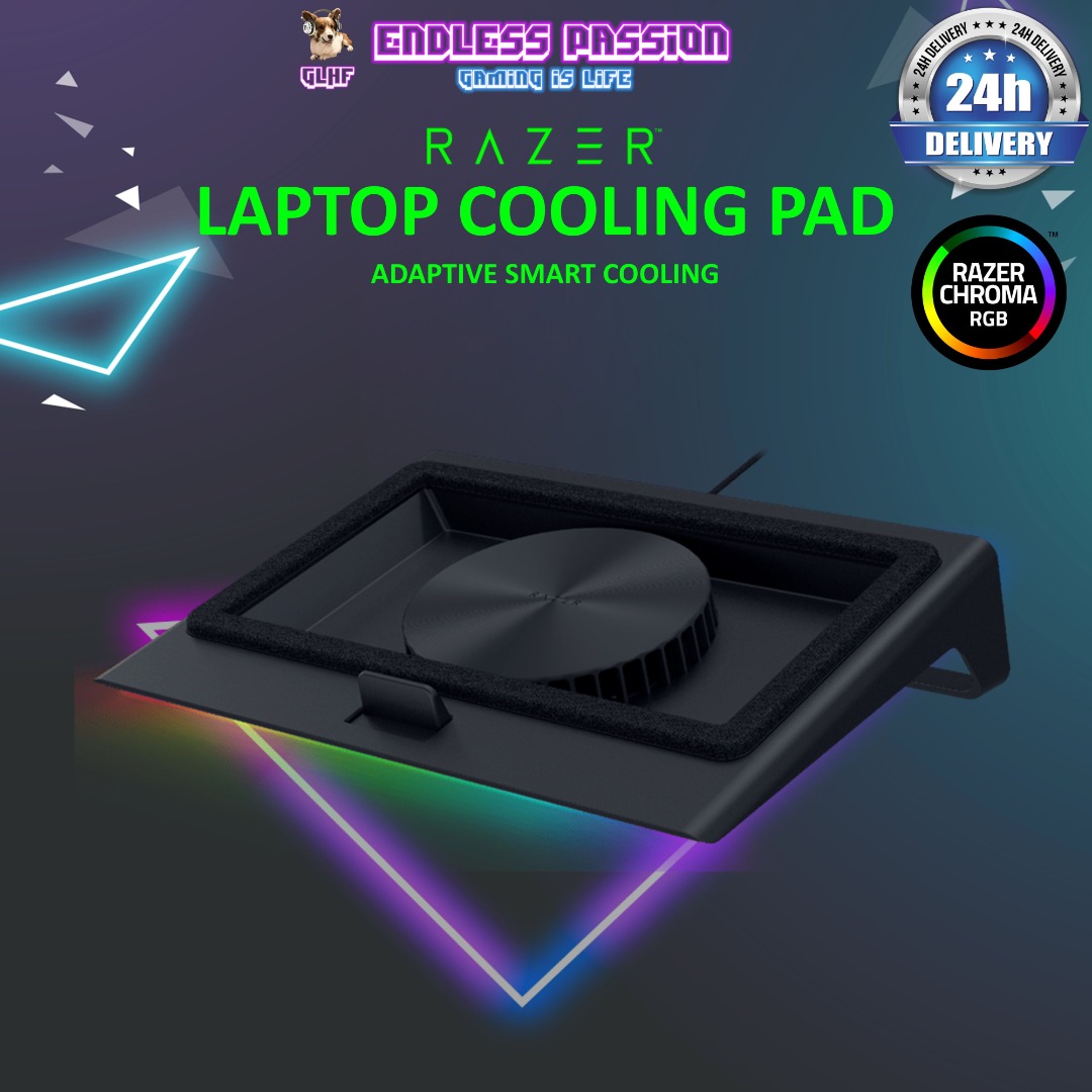 Razer Ergonomic Laptop Cooling Pad - Premium Cooling Solution for ...