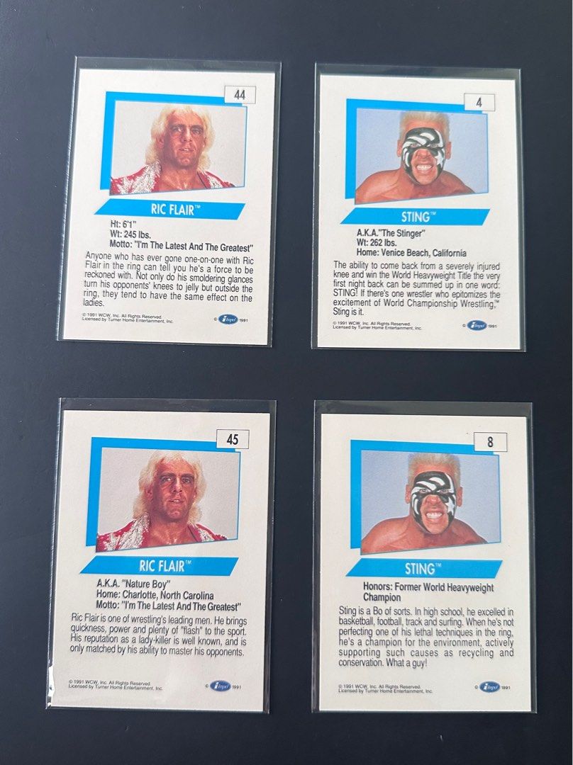Sting and Ric Flair - 1991 WCW Impel Trading Cards (Lot Sale), Hobbies ...